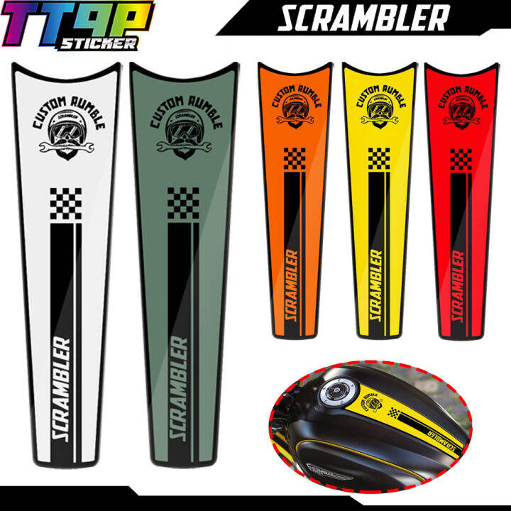 DUCATI Retro Motorcycle 3D Modified Fuel Tank Sticker Fishbone ...