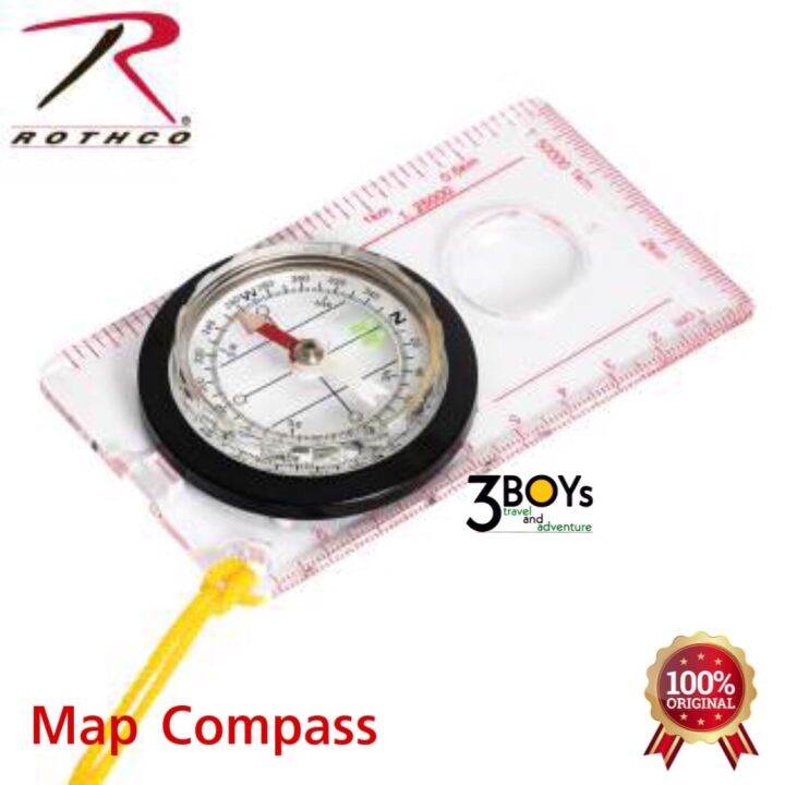 เข็มทิศ Rothco compass เป็นเครื่องมือสองอย่างในหนึ่งเดียว! ทำจากอะคริลิก นำ้หนักเบา | Lazada.co.th