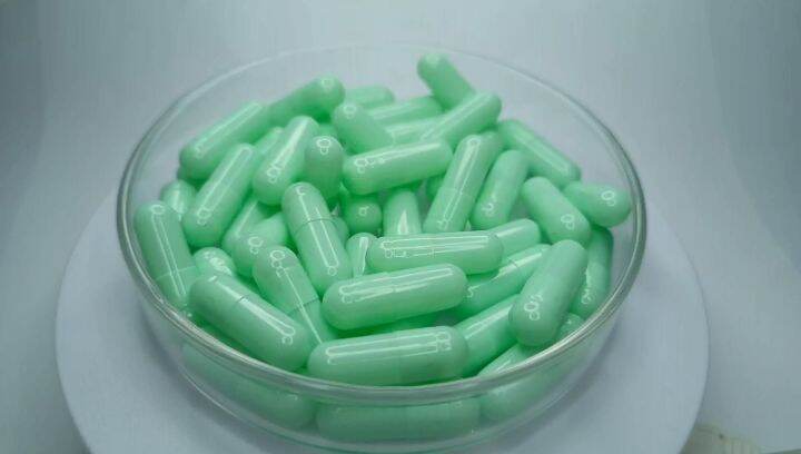 1000pcs Size 0 Pastel Light Green Capsule OSPA Empty Capsule Gelatin ...