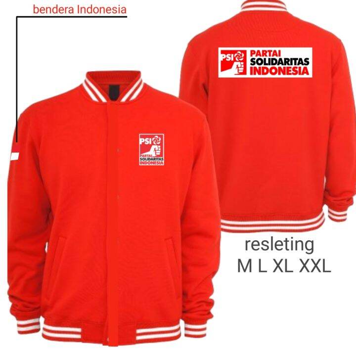 jaket partai PSI resleting terbaru tersedia 2 varian warna | Lazada ...