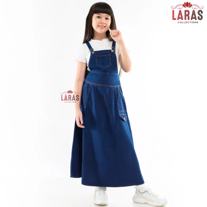 Sola - Overall Rok Temy Jeans Anak Usia 6-11 Tahun Warna Navy 8980 ...