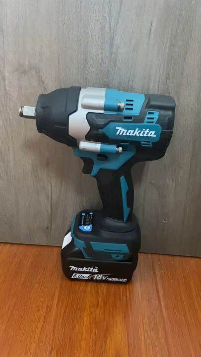 【รับประกันของแท้】 Makita DTW700ประแจผลกระทบไร้สาย แบตเตอรี่ลิเธียม 1/2 ...