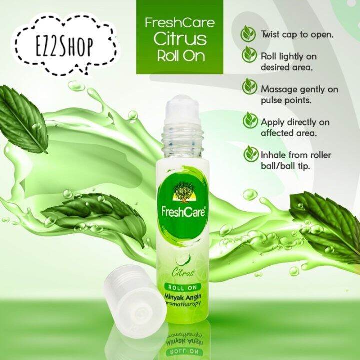 (CITRUS) FreshCare Minyak Angin Aromatheraphy Roll On 10ml | Lazada PH