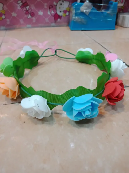 bando bunga/mahkota bunga/flowercrown dewasa dan anak-anak | Lazada ...