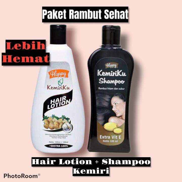 (2PCS) PAKET RAMBUT SEHAT !! SHAMPOO KEMIRIKU HAIR LOTION KEMIRI BIKIN ...