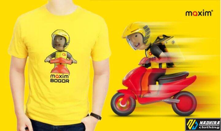 kaos Animasi Maxim keren Bisa Request Nama Daerah | Lazada Indonesia