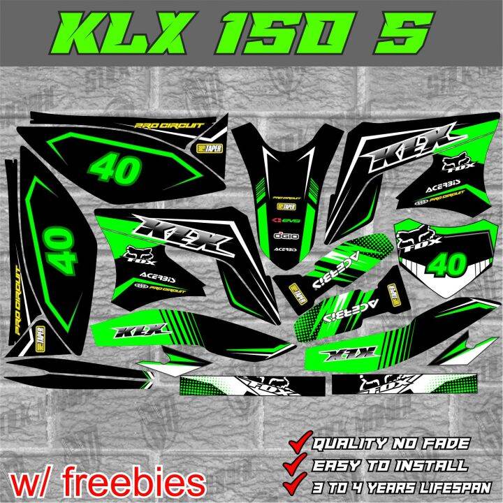 Kawasaki klx 150s decals sticker, laminated | Lazada PH