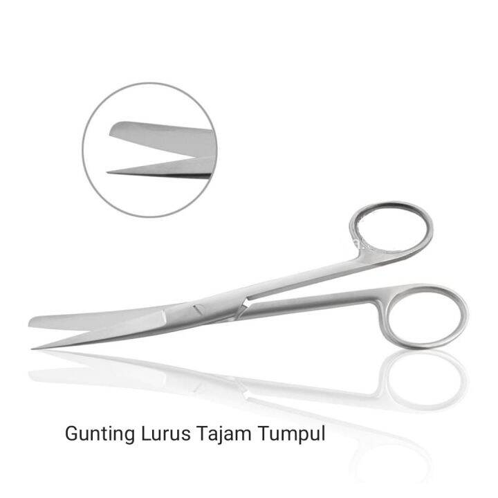 Gunting Lurus Tajam - Tumpul 14cm Stainless Stell | Lazada Indonesia