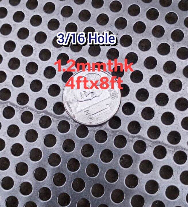 Perforated metal sheet/screen 1.2mmthk 3/16"hole 4ftx8ft | Lazada PH