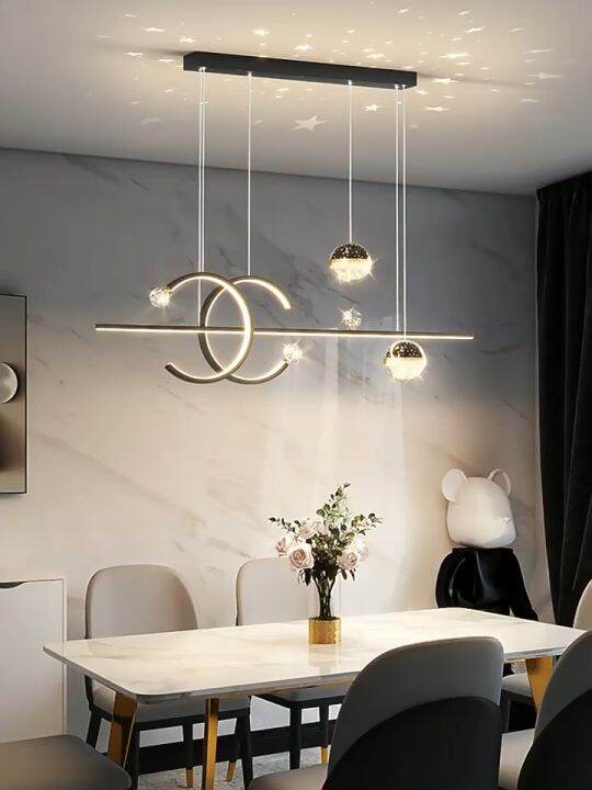 FLKL Intelligent Dimming Dream Planet Chandelier LED Romantic Style ...