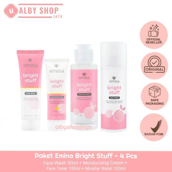 Alby Shop Jaya - Paket Emina Bright Stuff - 4 Pcs ( Moisturizer + Face ...
