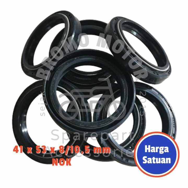 ( 1 biji ) Oil Seal Shock Depan Byson MT25 R25 Old Lama New Baru (Kode 45P) 41 x 53 x 8/10,5 mm ...