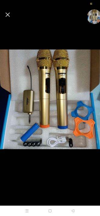 Shure UK27 DUAL Professional UHF Wireless Microphone System | Karaoke ...
