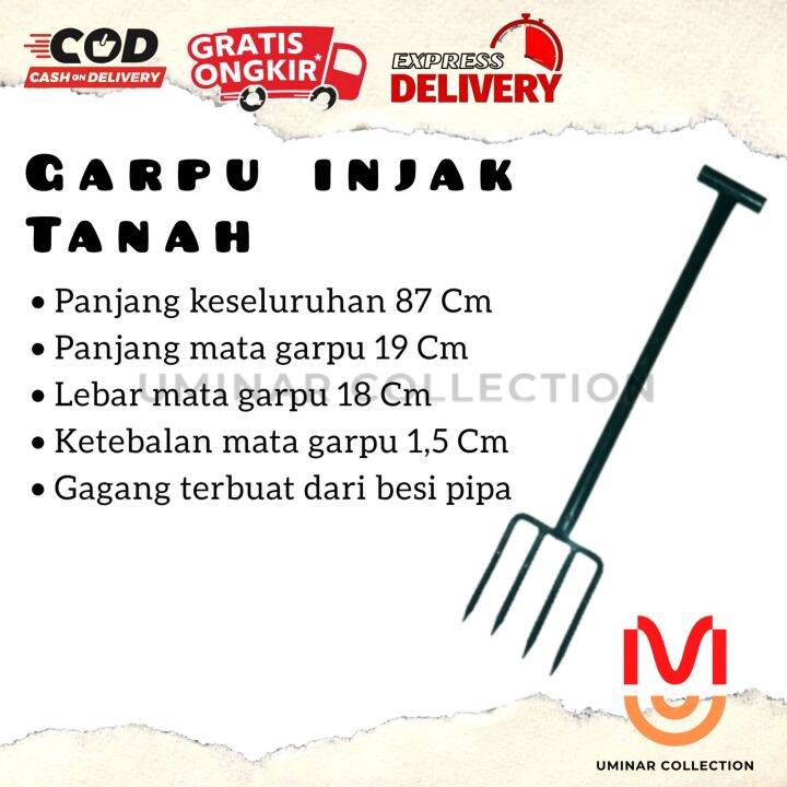 Garpu Injak Tanah | Garpu Tanah Baja Ulir Gigi 4 TERMURAH | Lazada ...