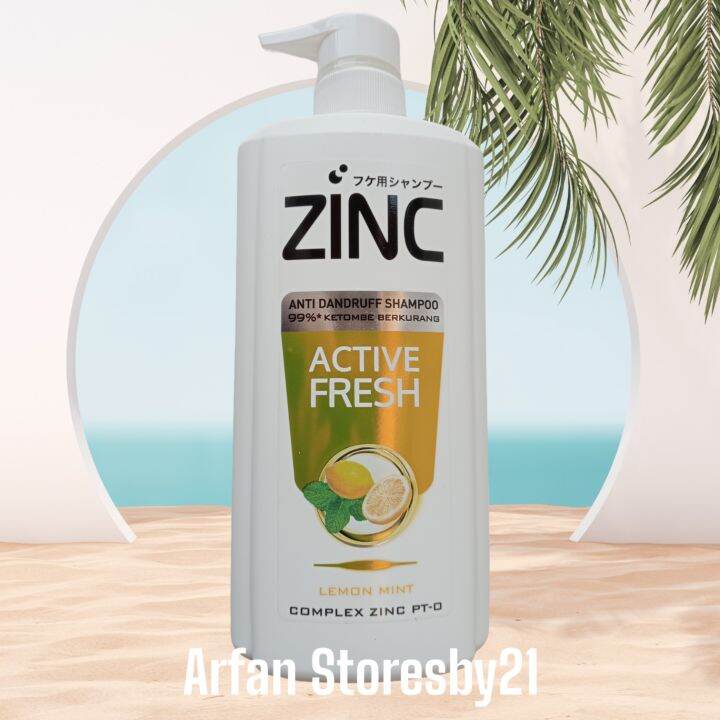 Zinc Active FRESH Shampoo Anti Ketombe With Lemon Mint isi 680ml ...