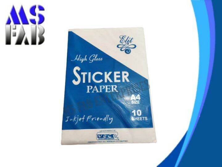 MS | VECO High Gloss Sticker Paper per pack | Lazada PH