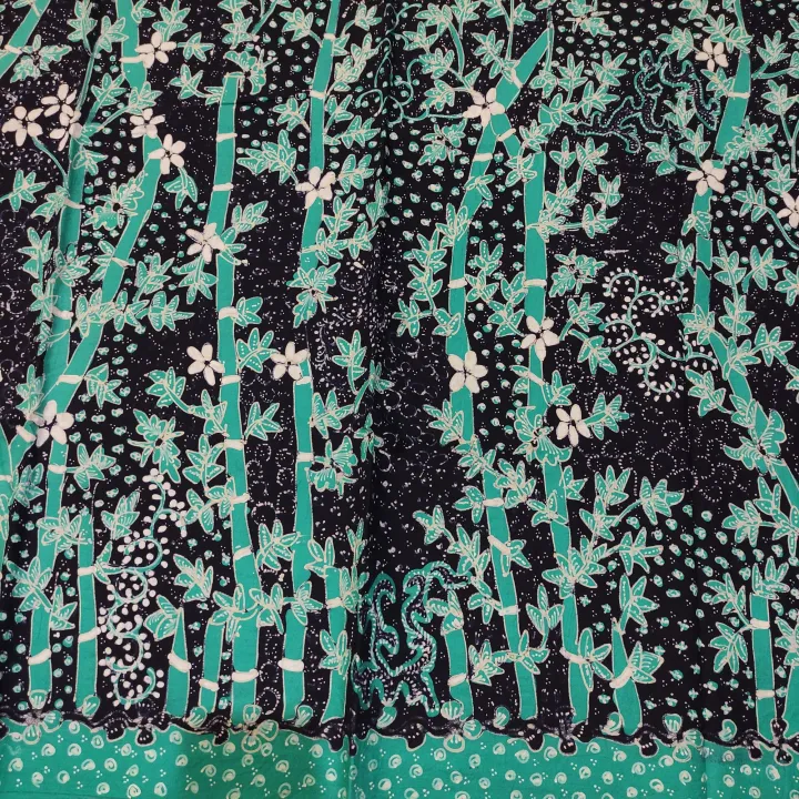 batik tulis lasem 2 warna bambu toska | Lazada Indonesia