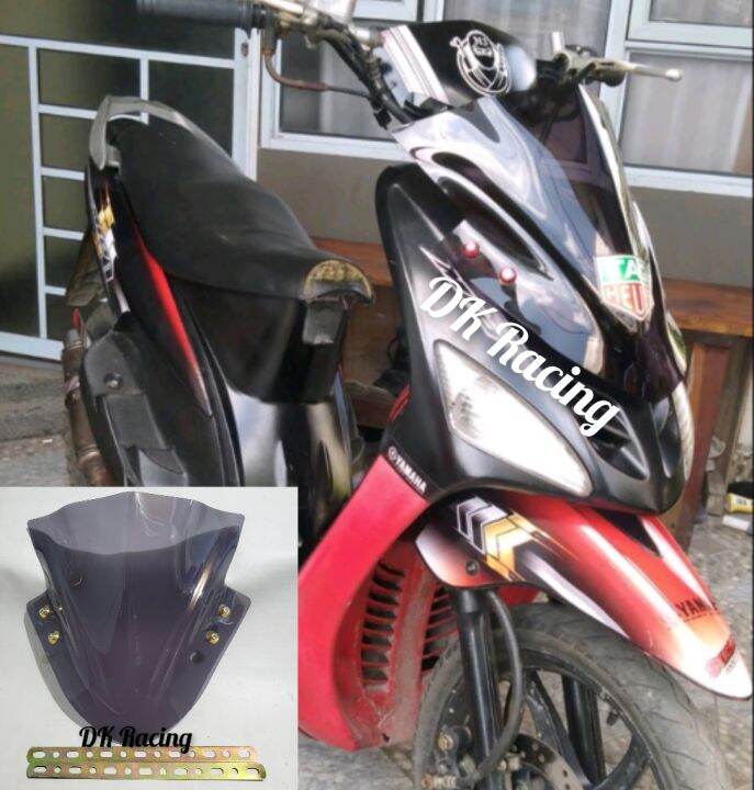 VISOR CSTUM MIO SMILE MIO SPORTY PLUS BREKET WINDSHIELD CSTUM MIO SMILE ...