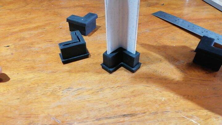 1x1 inch (25MM) ANGULAR HEAVY DUTY Tubular Rubber Footings /Stopper for ...