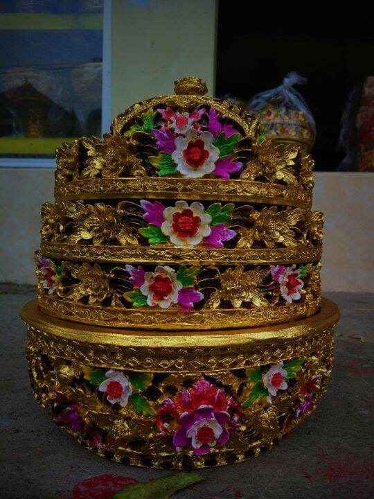 Bokor bulat susun 3 ukir Bali cantik ukuran 28cm | Lazada Indonesia