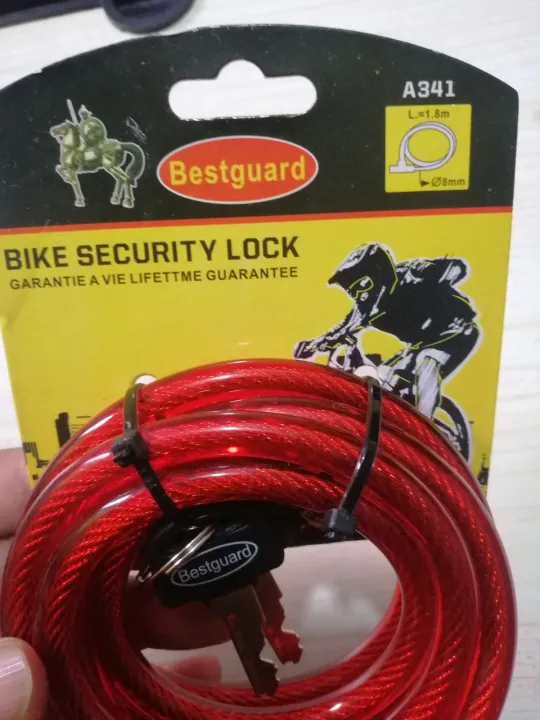 Bestguard Bike Security Lock A341 L/1.8mx7mm | Lazada PH