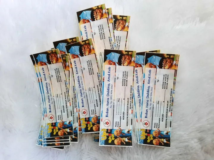 Label Obat (100pcs) , sticker Obat Custom Nama , Etiket Obat, Buku obat ...