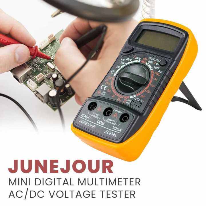 Alat Pengecekan Jaringan Listrik Mini Digital Multimeter AC/DC Voltage ...