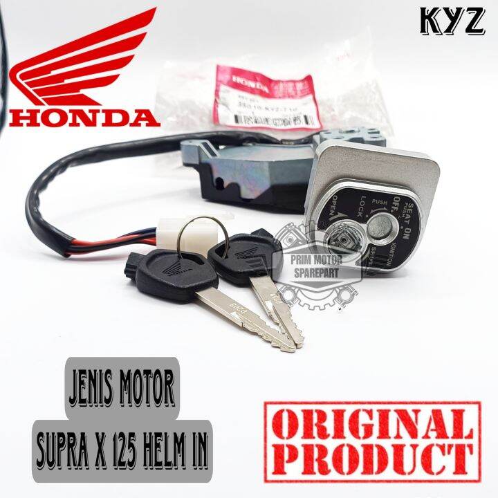 KUNCI KONTAK HONDA KYZ KEY SET SUPRA 125 HELM IN HONDA AHM | Lazada ...
