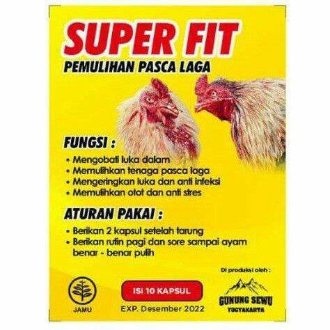 SUPER FIT OBAT PEMULIHAN AYAM PASCA LAGA ADU OBAT LUKA DALAM AYAM ISI ...