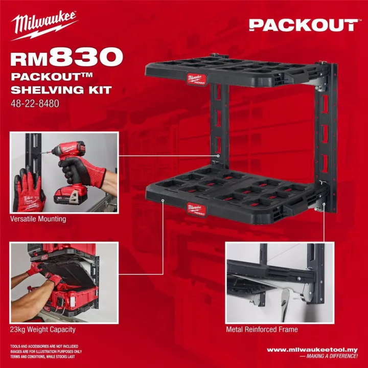 Milwaukee PACKOUT Shelving Kit (48-22-8480) | Lazada