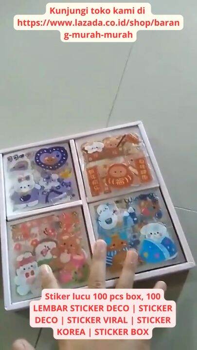 Stiker lucu 100 pcs box, 100 LEMBAR STICKER DECO | STICKER DECO ...