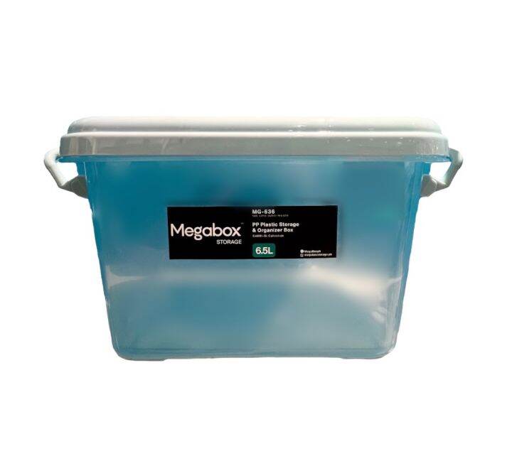 [Megabox] Plastic Storage & Organizer Box with Handle & Lockable Lid ...