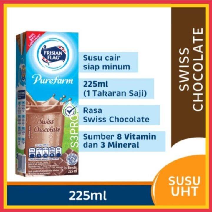 Susu UHT Frisian Flag coklat Swiss 225 ml 2 pcs | Lazada Indonesia