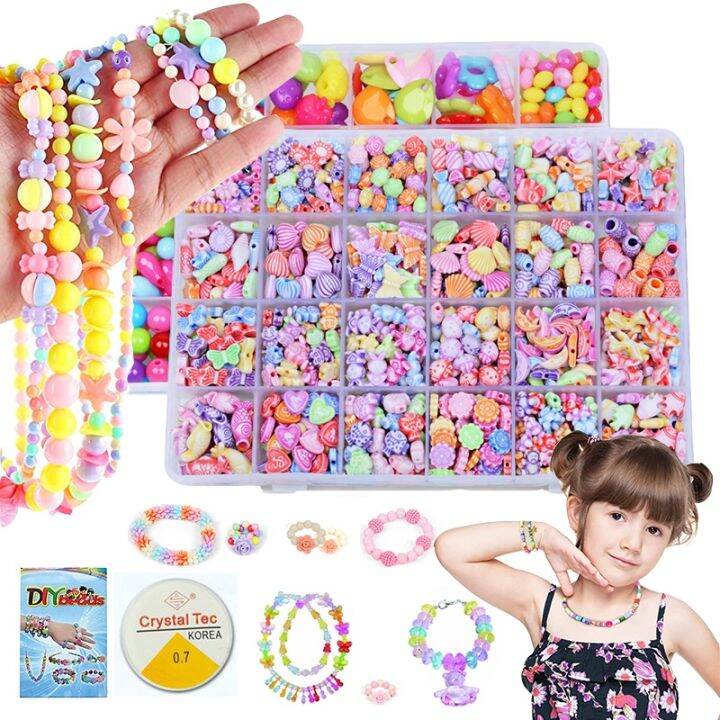 24 Grid Creative DIY Handmade Beaded Toy Set Creative Girl Jewelry ...