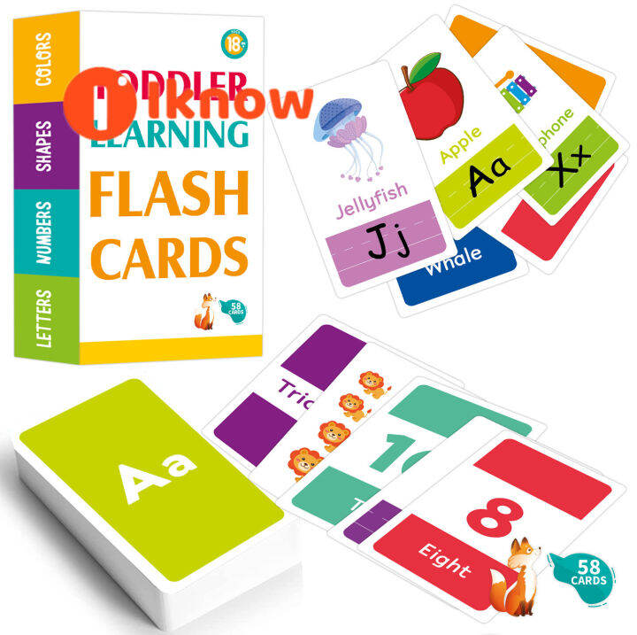 I know Alphabet cards for 2-4 year olds Early childhood education Flash ...