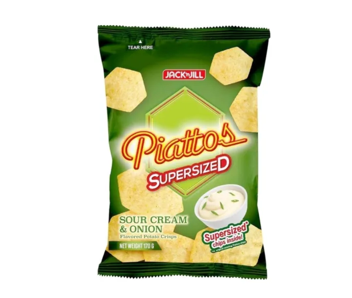 Jack N' Jill Piattos Sour Cream & Onion Super sized - 170g | Lazada PH