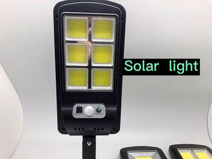 Sensor Gerak Lampu Surya Tahan Air Lampu Jalan Remote Control COB LED ...