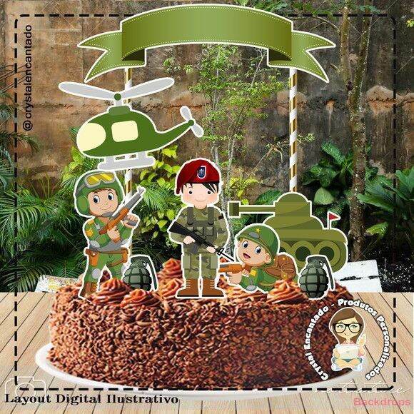 Topper kue cake tni abri tentara army free custom nama dan ucapan ...