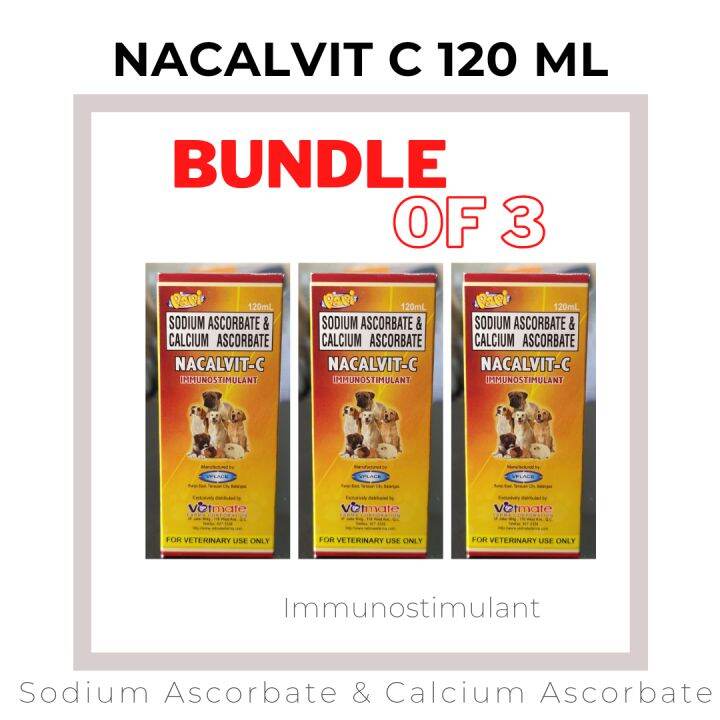 Nacalvit C (Bundle of 3) Immunustimulant 120ml | Lazada PH
