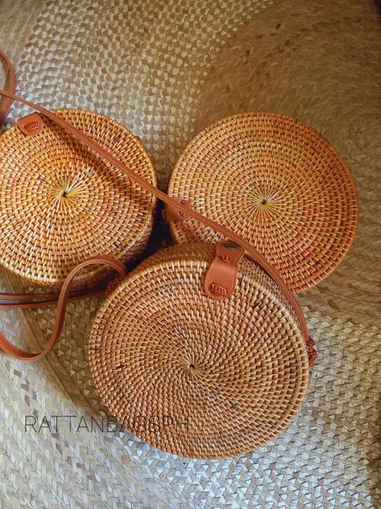 Original Rattan bag from Bali Indonesia 20 cm beach crossbody sling bag ...