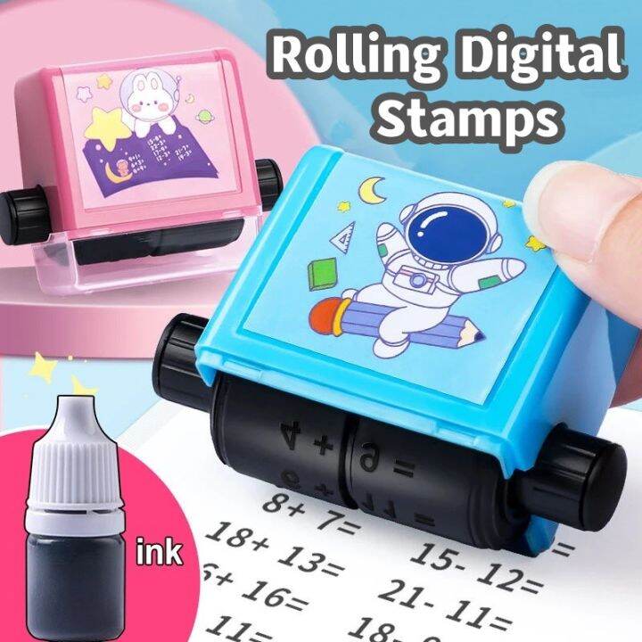 Rolling Stamp Number Rolling Addition And Subtraction Seal Stamp Kids ...