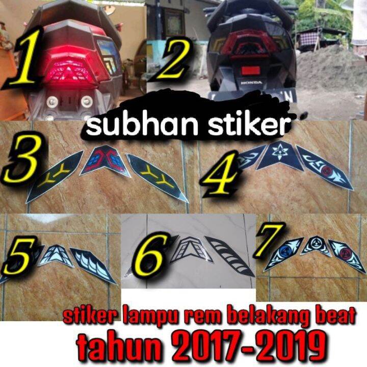 stiker stop lampu+sein beat 2017-2019 | Lazada Indonesia