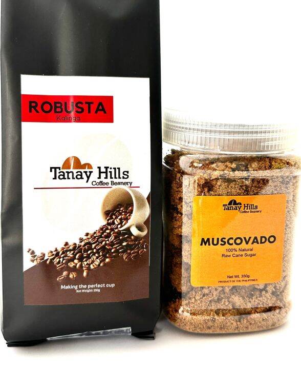 Robusta from Kalinga 250g ground coffee + Muscovado 350g bundle (save ...