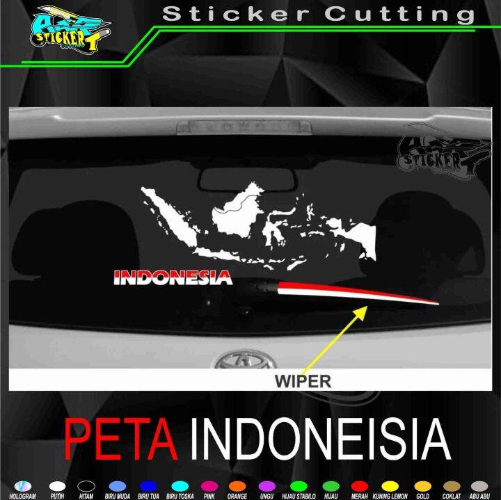 Stiker Kaca & Wiper Mobil - Peta Indonesia | Lazada Indonesia