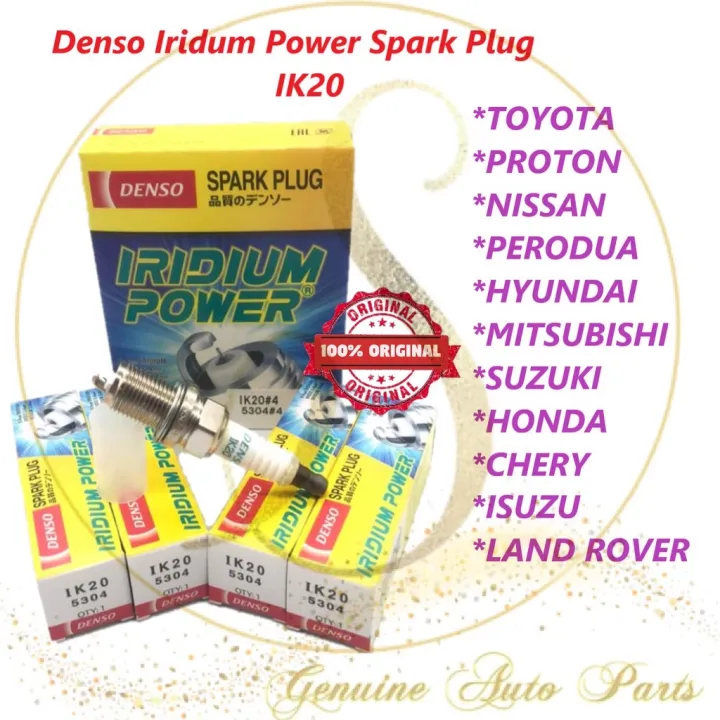 IK20 Denso Iridium Power Spark Plug #5304 (4PCS) TOYOTA / PROTON ...