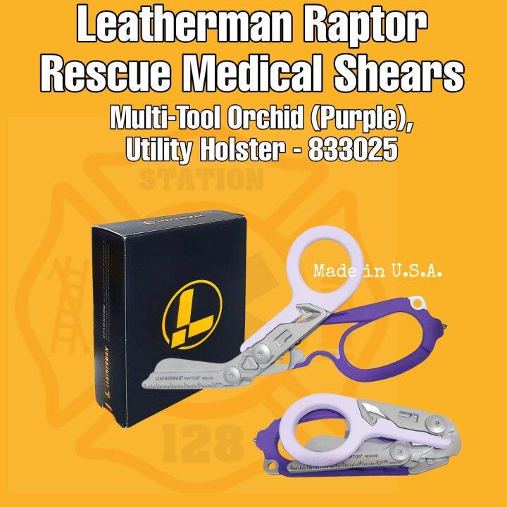Leatherman Raptor Medical Shears Multi-Tool, Orchid (Purple), Utility ...