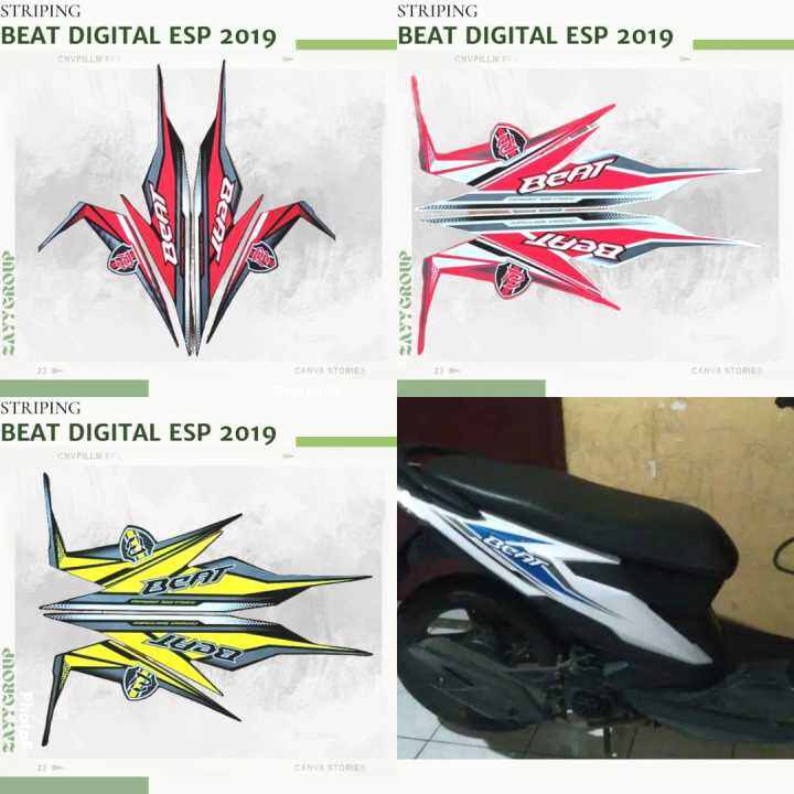 Full Striping Stiker Motor Honda Beat New Digital Esp 2019 | Lazada Indonesia