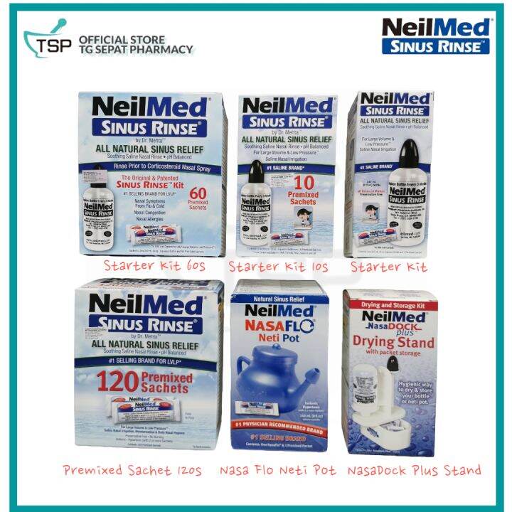 Neilmed Sinus Rinse Premixed Sachets Refill (1's/120's) / Starter Kit ...