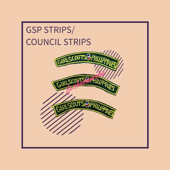 GSP/COUNCIL STRIP/GSP PATCHES FOR UNIFORM | Lazada PH