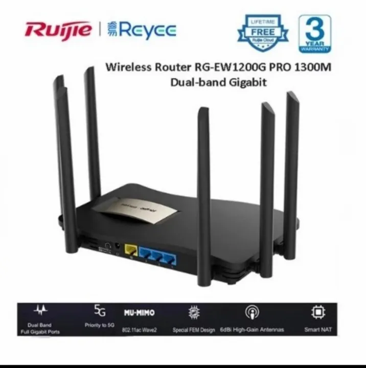 Ruijie Reyee RG-EW1200G Pro 1300M Dual Band Gigabit Wireless Router | Lazada Indonesia